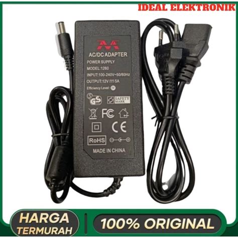 Jual Adaptor Cctvdvr 12v 5a Merek M Ory Shopee Indonesia