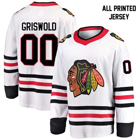 Custom Clark Griswold Chicago Blackhawk 2025 Hockey Jersey Id