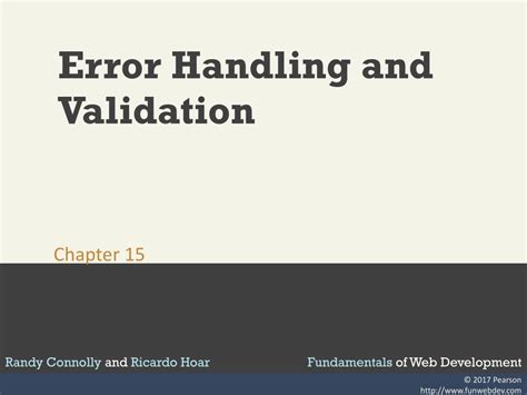PPT Error Handling And Validation PowerPoint Presentation Free Download ID