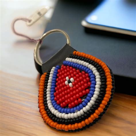 African Keychain African Beaded Tag Accessories Keychains Etsy