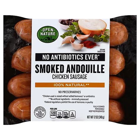 Open Nature Sausage Chicken Smoked Andouille 12 Oz Randalls