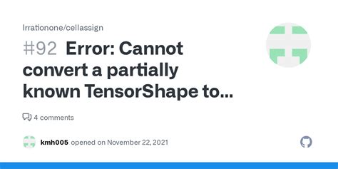 Error Cannot Convert A Partially Known TensorShape To A Tensor Issue