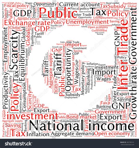 Word Cloud Economic Growth Related Items Stock Vector Royalty Free