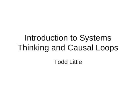 Ppt Introduction To Systems Thinking And Causal Loops Dokumentips