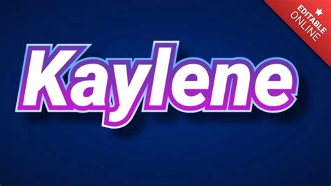 Kaylene White Blue Pink 3d Text Effect Generator