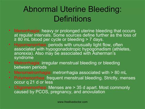 Abnormal Uterine Bleeding Ppt
