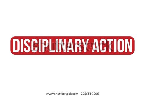 Red Disciplinary Action Rubber Stamp Seal Stock Vector Royalty Free