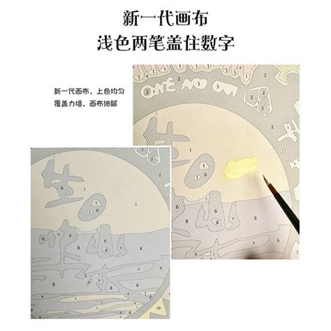 新画布海绵宝宝卡通diy数字油画可爱动漫手绘画手工减压装饰画 阿里巴巴