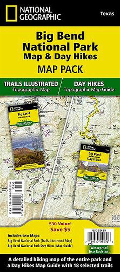 Big Bend Day Hikes And National Park Map [map Pack Bundle] By National