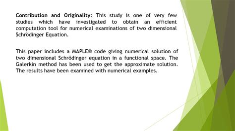 On The Numerical Solution Of Two Dimensional Schrodinger Equation Ijmr 61 1 12 Youtube