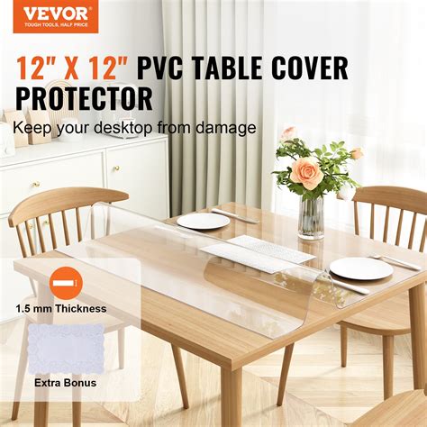 Vevor Clear Table Cover Protector 12 X 12 305 X 305 Mm Table Cover Manual Vevor Blog