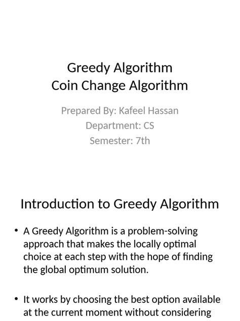 Complete_Greedy_Algorithm_Coin_Change | PDF | Dynamic Programming | Mathematical Optimization