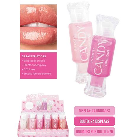 Lip Gloss Super Glow Candy Pink 21 Estetic Make Up Maquillaje Por
