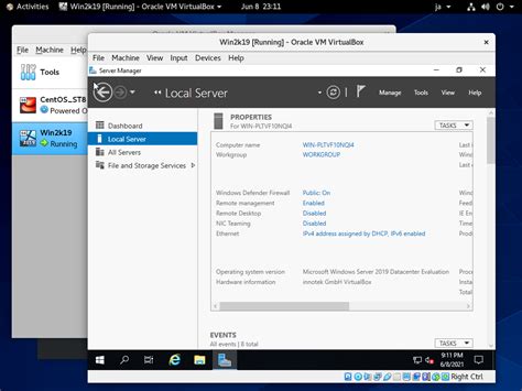 Centos Stream 8 Virtualbox 仮想マシンを作成する Gui Server World