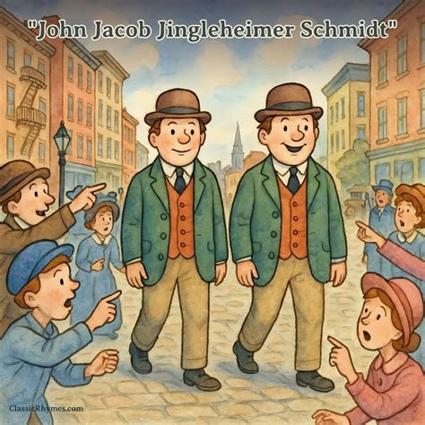 John Jacob Jingleheimer Schmidt Lyrics Meaning And Printable Pdf Classic Rhymes