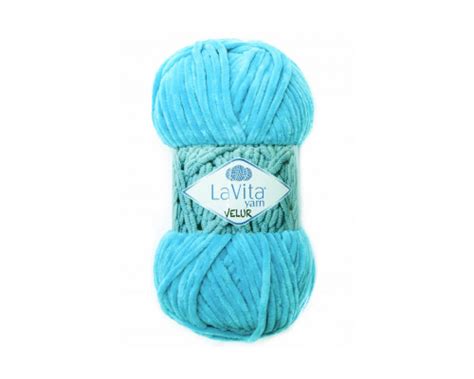 Пряжу Lavita Yarn Velur цвет 5801 голубая бирюза – купить дешево