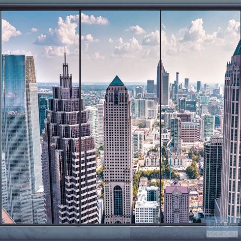 Atlanta Skyline Office Backdrop For Video Conference Calls Etsy