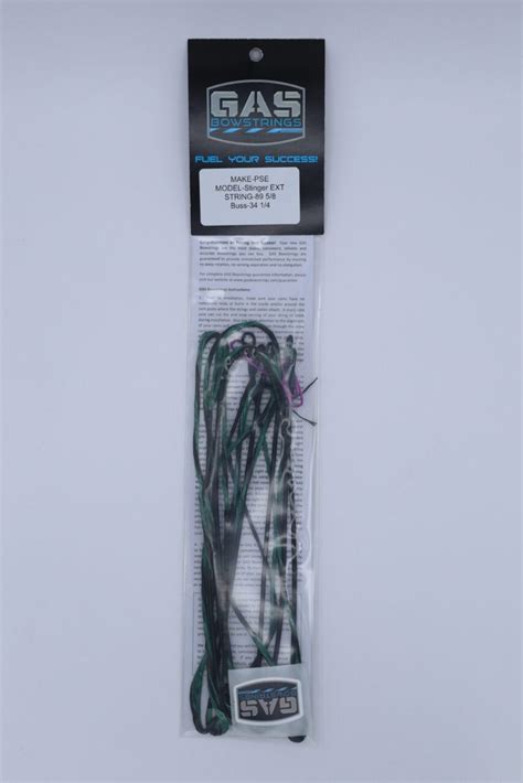Pse Stinger Ext Black Green Twist With Black Servings Gas Bowstrings