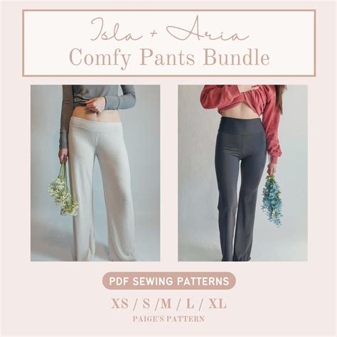 Yoga Pants Pattern And Flowy Pants Pattern Bundle Size Xs Xl Digital Pdf Sewing Pattern