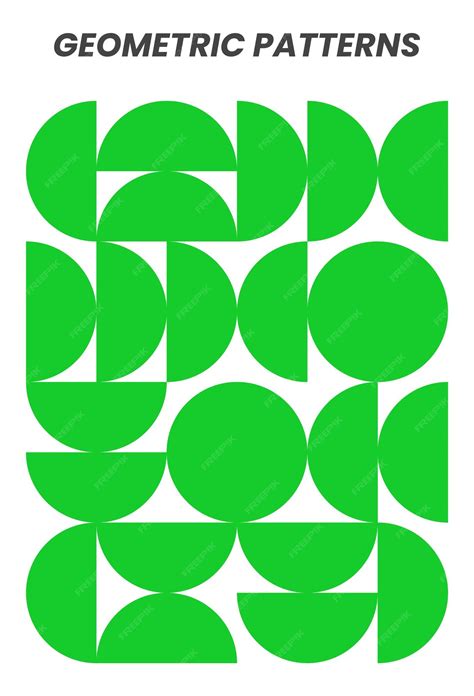 Patrón De Círculo Y Semicírculo Fondo Geométrico Sin Costuras Formas Geométricas Vector Premium