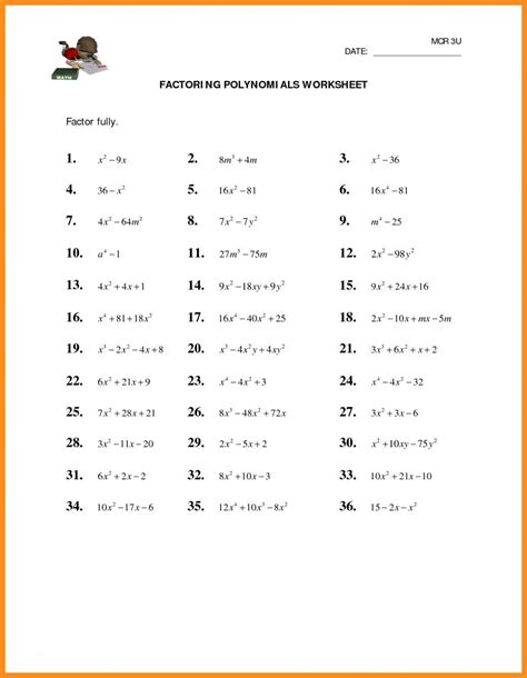 Mastering Polynomial Multiplication Free Worksheets And Answer Keys