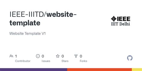 GitHub IEEE IIITD Website Template Website Template V