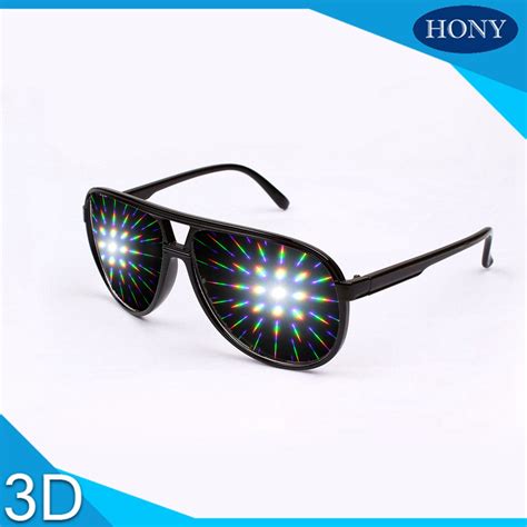 Plastic Clear Diffraction Glasses Big Lens Ph0003 Hony3ds