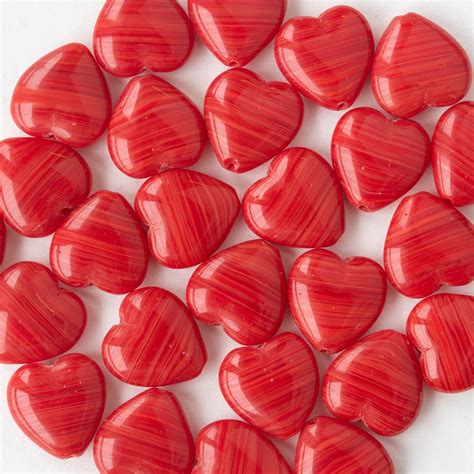 Heart Beads For Jewelry Making Quality Glass Beads Funkyprettybeads