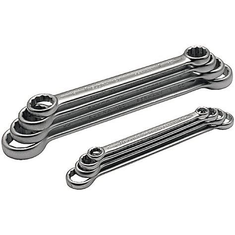 Elora 120s Double Ended Ring Spanner Set Straight Elora Tools