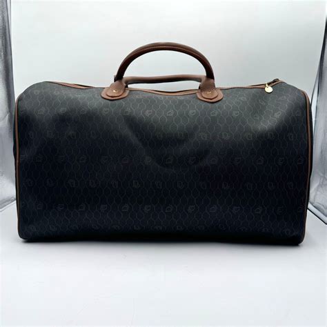 Christian Dior Vintage Large Honeycomb Duffel Boston Bag Designer