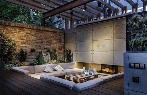 Outdoor Entertainment Area Idea Outdoor Lounge Area Sunken Patio Terrace Design