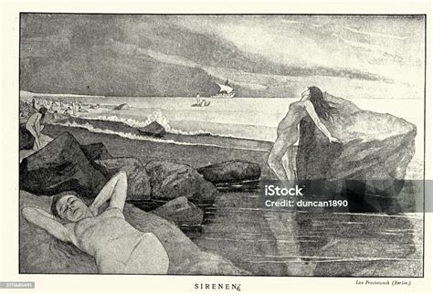 Greek Mythology The Odyssey Sirens Calling To Odysseus Jugendstil Art