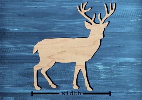 Deer Cut Out Deer Shape Laser Cut Deer From Wood Etsy