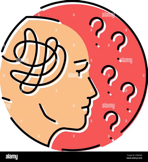 Difficulty Speaking Slurred Speech Color Icon Vector Illustration Stock