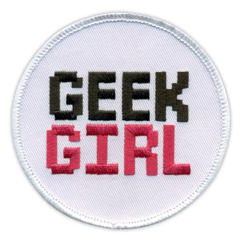 Geek Girl Embroidered Patchbadge