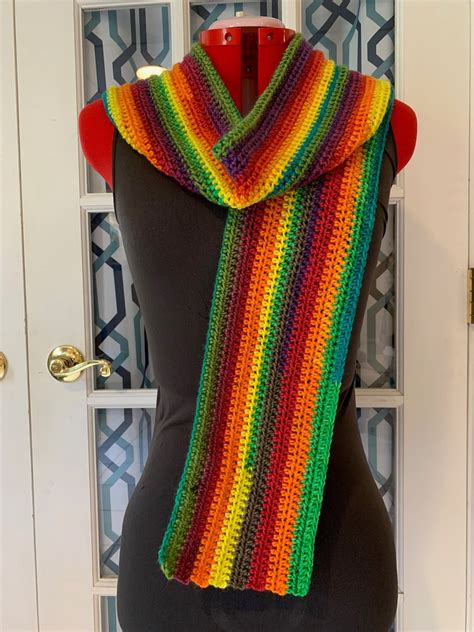 Rainbow Scarf Etsy