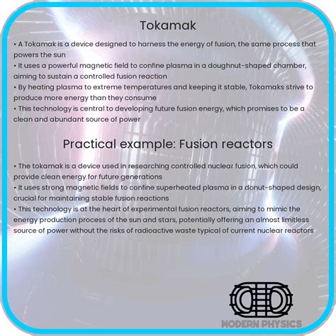 Tokamak Cutting Edge Fusion Plasma Research And Tech