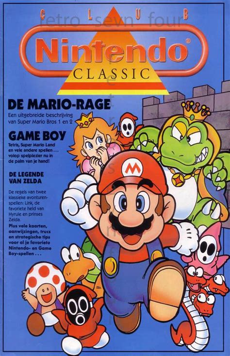 Club Nintendo Classic 1990 Vintage Poster Nintendo Classic Retro Games Poster Super Mario Land