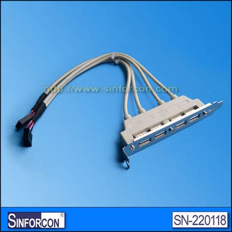 Usb2 0 Female Panel Mount Cable With Bracket Bulkhead 4 Port Usb Extension Cable Extension