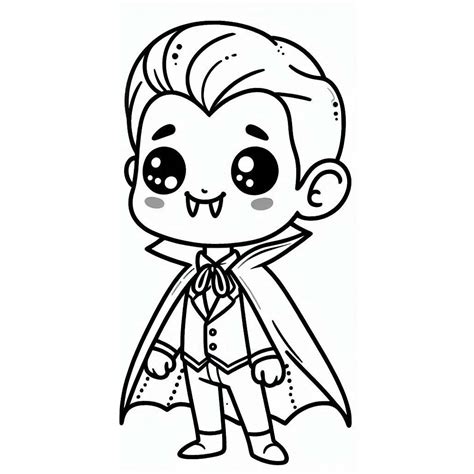 Coloriage Vampire Mignon Halloween Gratuit Dessin Gratuit à Imprimer