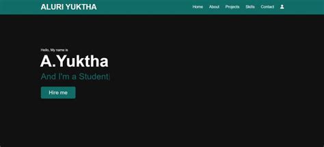 Aluri Yuktha On Linkedin Webdevelopment Portfolio Internshipexperience Html Css Javascript