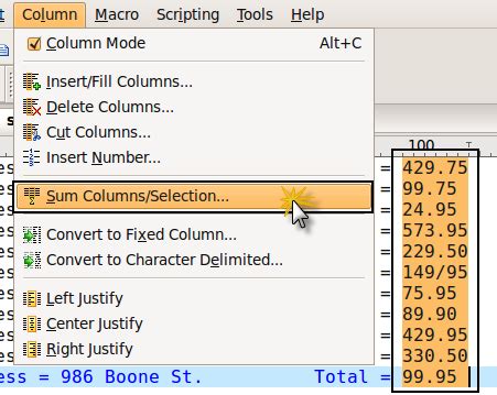 UltraEdit For Linux Powerful Column Mode And Block Selection