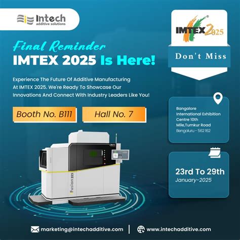 Intech Additive 3d Printer Manufacturer In India Metal 3d Printing