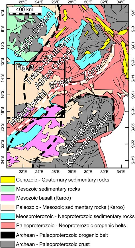 A Geologic Map Showing The Relationship Of The Study Area To The