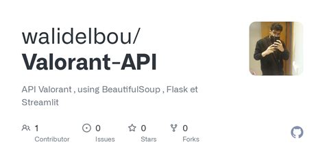 Github Walidelbouvalorant Api Api Valorant Using Beautifulsoup Flask Et Streamlit