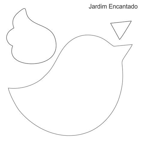 Moldes De Passarinho Para Imprimir Retoedu