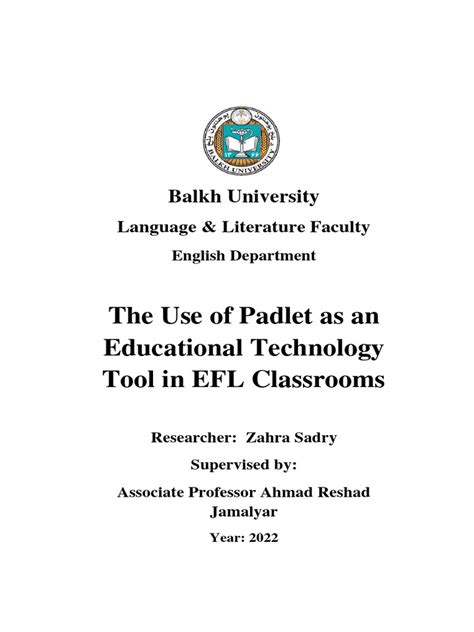 The Use Of Padlet As An Educational Technology Download Free Pdf Educational Technology