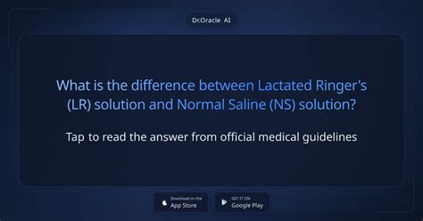 What Is The Difference Between Lactated Ringers Lr Solution And Normal Saline Ns Solution