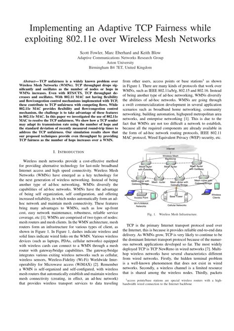 pdf implementing an adaptive tcp fairness while exploiting 802 11e
