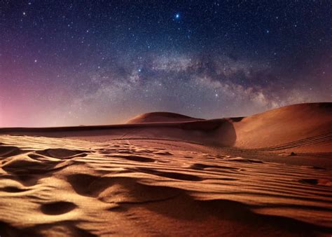 Starry Night Desert Starry Sky Over The Lut Desert
